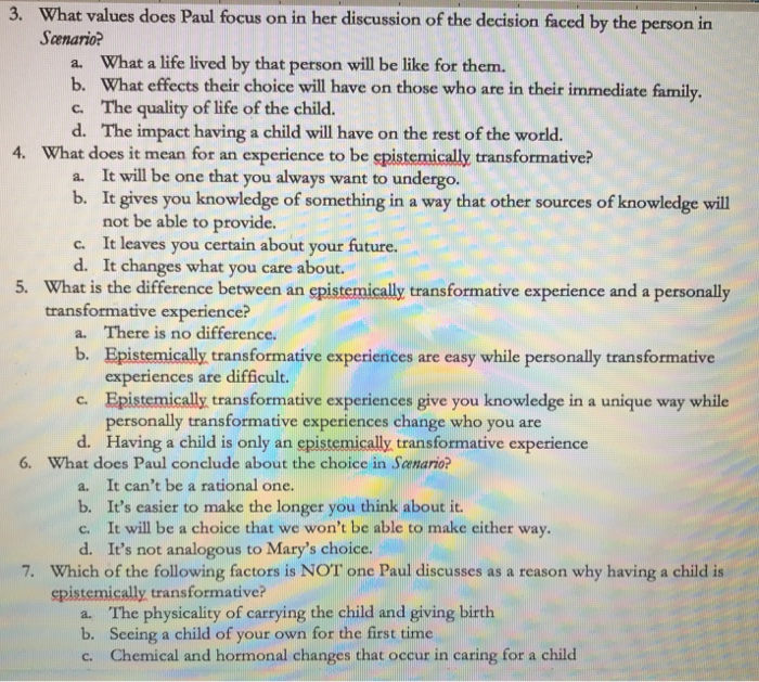 Solved Laurie Paul, What you Can's Expect When You're | Chegg.com