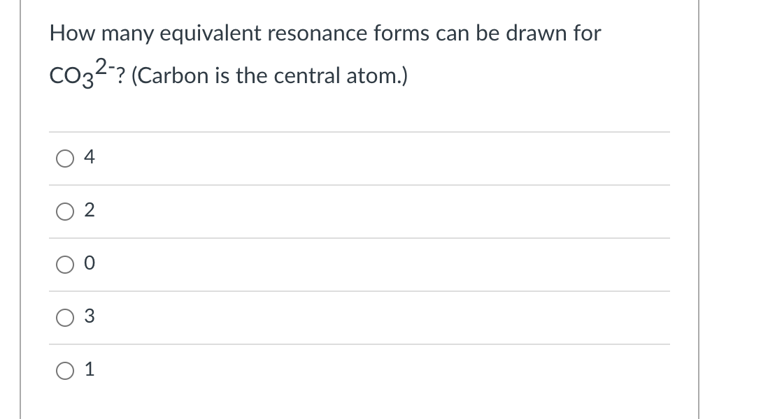 Solved How many equivalent resonance forms can be drawn for | Chegg.com