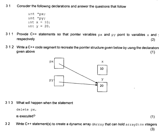 Solved 31 Consider The Following Declarations And Answer The