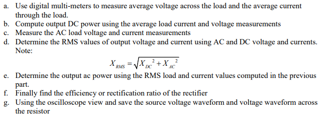 Solved a. Use digital multi-meters to measure average | Chegg.com