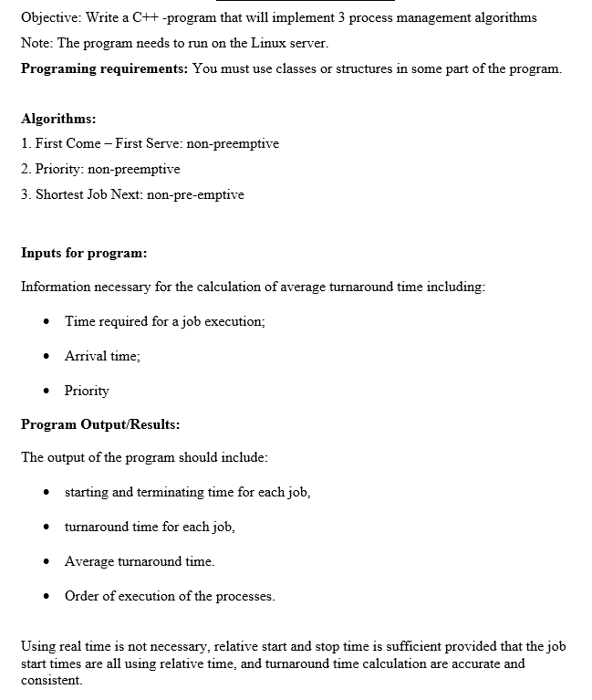 Objective Write A C Program That Will Implement 3 7968