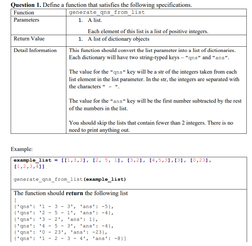 Solved Question 1. Define a function that satisfies the | Chegg.com