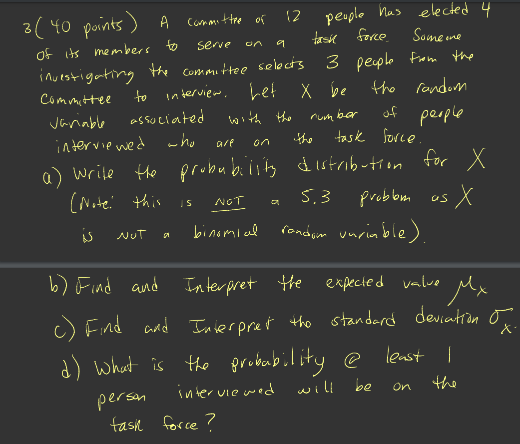 Solved Someone serve on a interview, number of people 3( 40 | Chegg.com