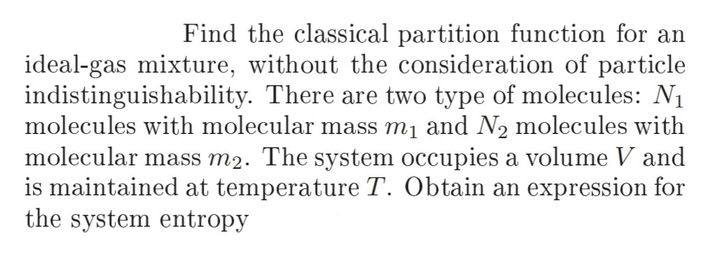 Solved Find the classical partition function for an | Chegg.com