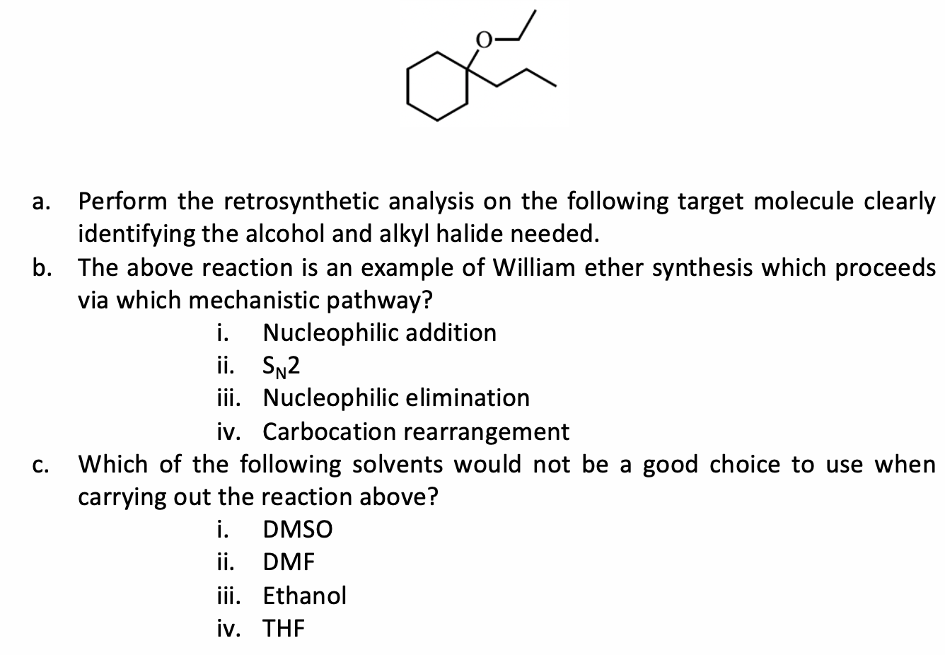 Solved a. Perform the retrosynthetic analysis on the | Chegg.com