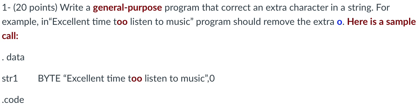 1-(20 points) Write a general-purpose program that | Chegg.com