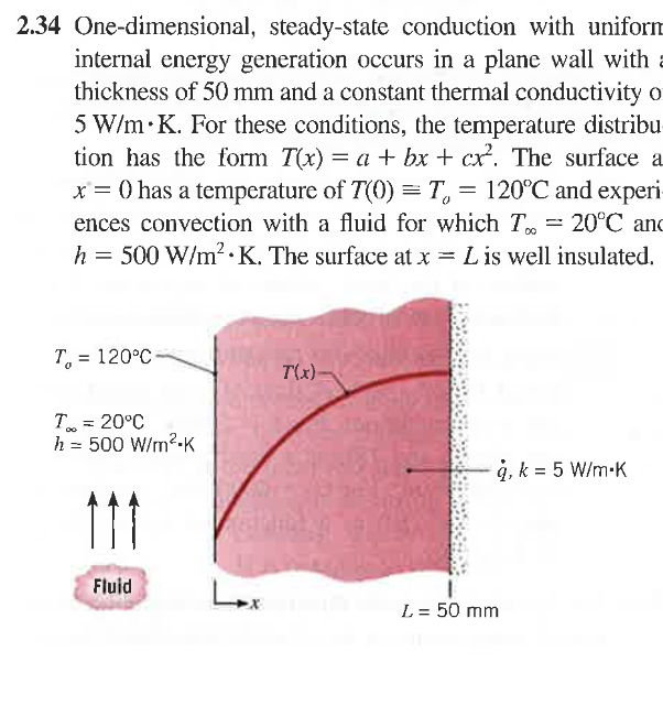 Solved 2.34 One-dimensional, steady-state conduction with | Chegg.com