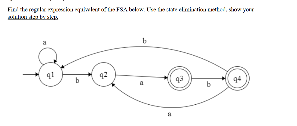 Solved Find the regular expression equivalent of the FSA | Chegg.com