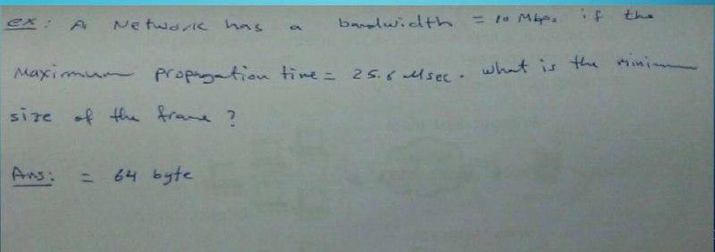 Solved Netwone has bandwidth = 10 Mio. maximum propagation | Chegg.com