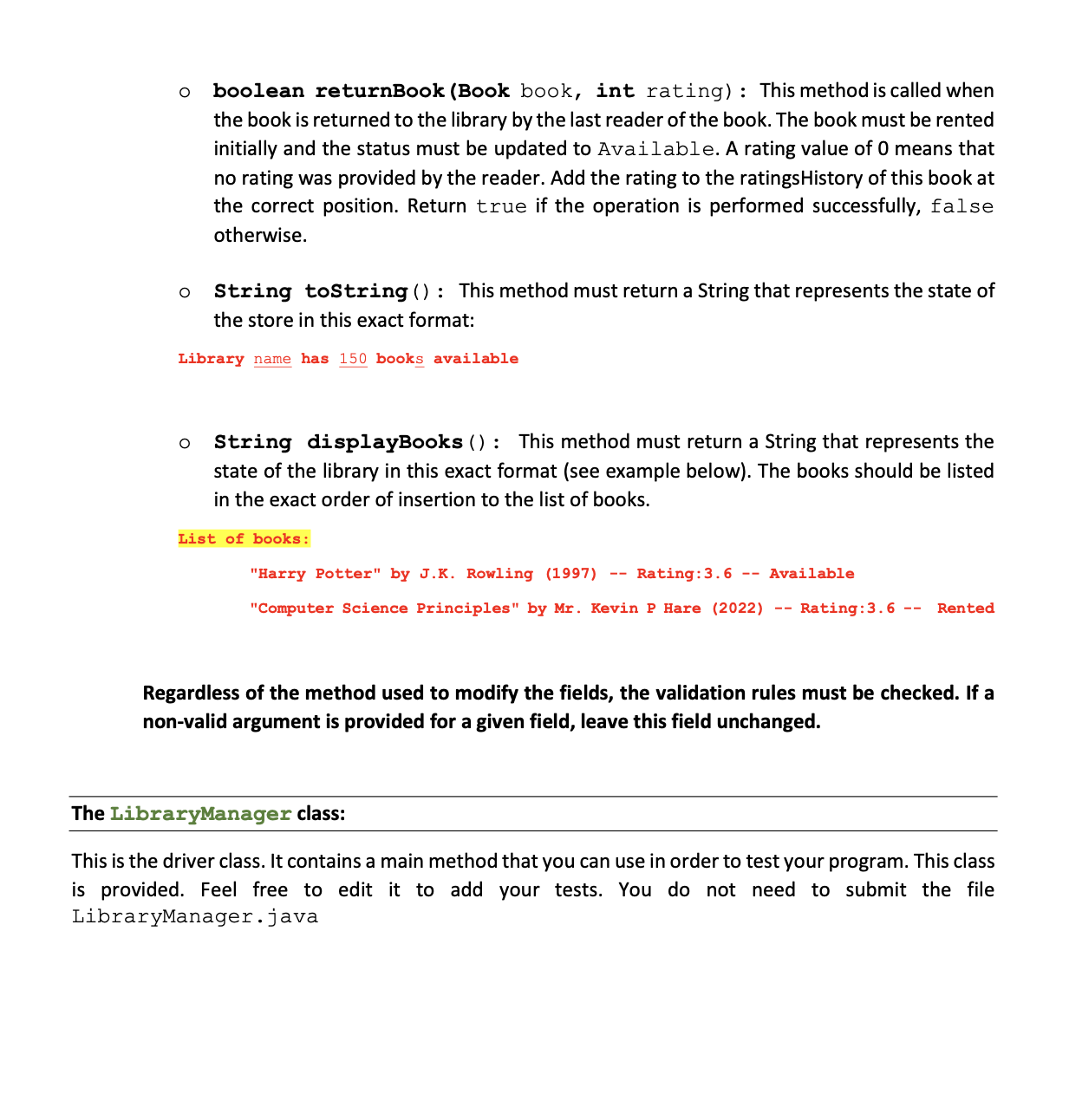 Solved -Manual grading will be for checking hard-coding, | Chegg.com