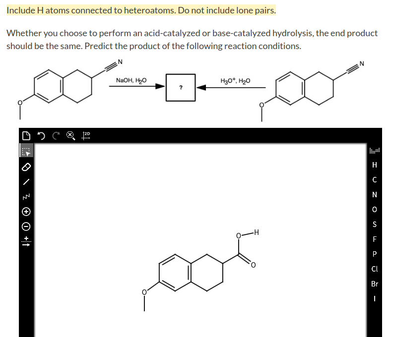 Solved Include H atoms connected to heteroatoms. Do not | Chegg.com