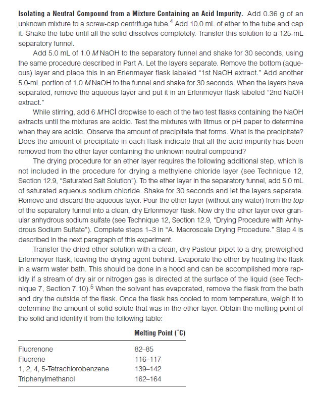 Solved The procedure for Experiment 3D indicates that a | Chegg.com