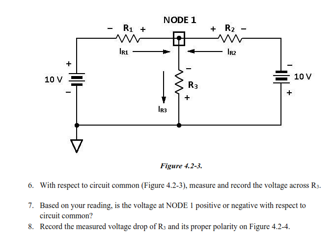 Solved NODE 1 - R1 + + R2 W IR1 IR2 + 10 V 10 V R3 루 + + IR3 | Chegg.com