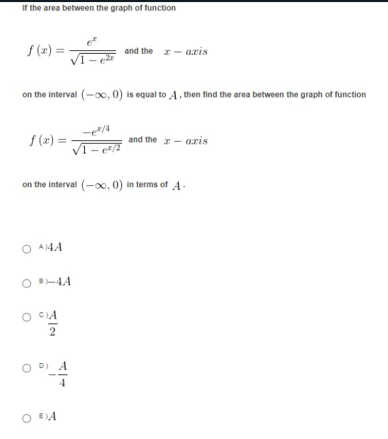 Solved If the area between the graph of function | Chegg.com