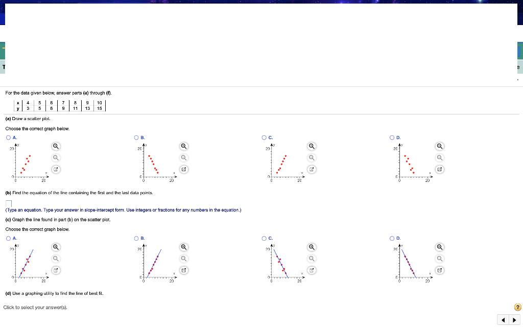 Solved For The Data Given Below Answer Parts A Through 