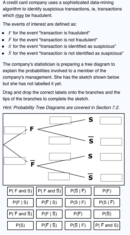 Solved A credit card company uses a sophisticated | Chegg.com