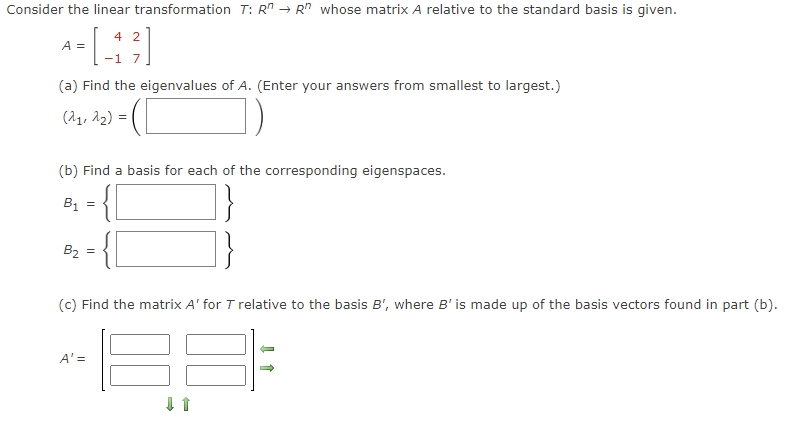 Solved Consider the linear transformation T:Rn→Rn ﻿whose | Chegg.com