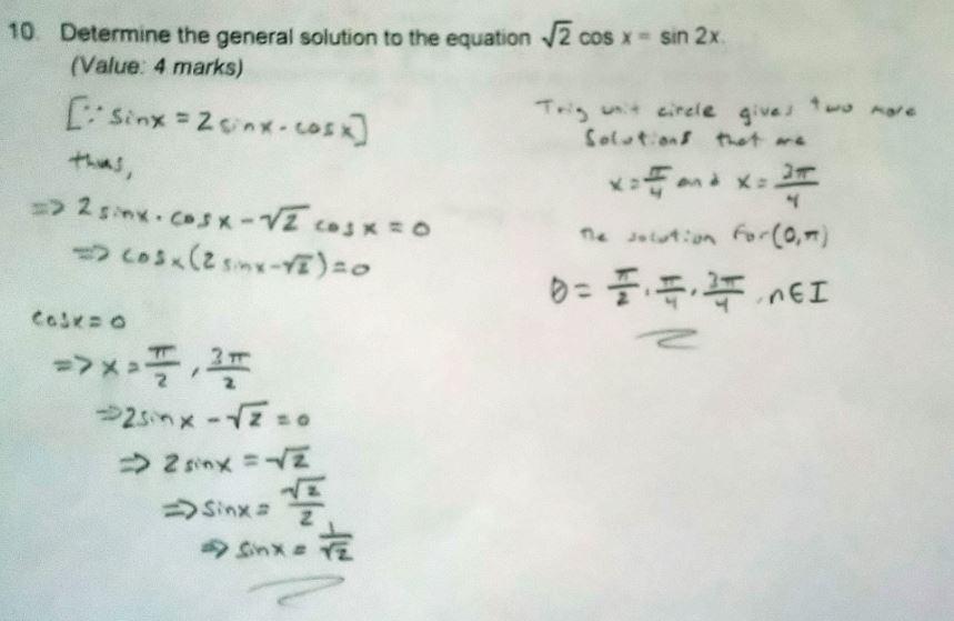 Solved Determine the general solution to the equation in | Chegg.com
