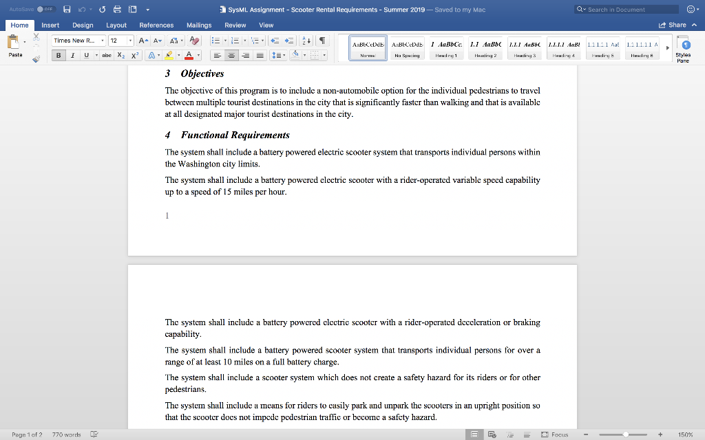AutoSave OFF I QSearch in Document SysML Assignment | Chegg.com