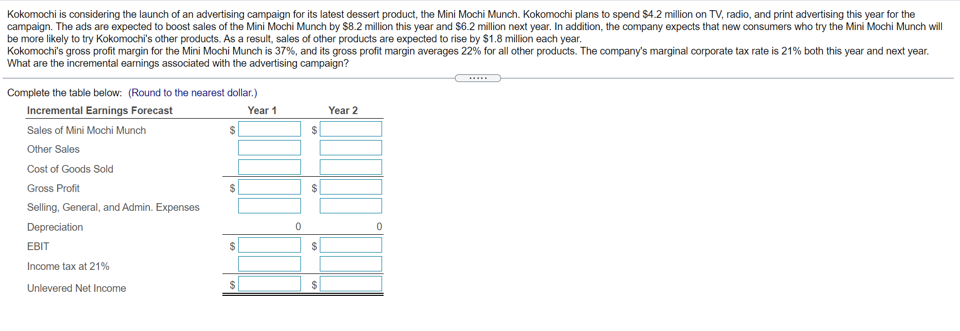 Solved Kokomochi is considering the launch of an advertising | Chegg.com