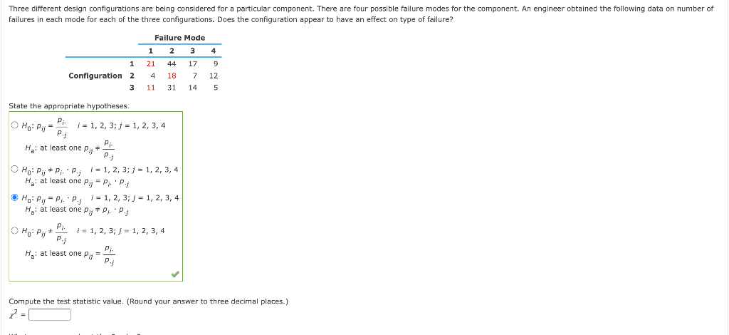 Solved Three Different Design Configurations Are Being