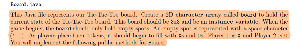Solved: Java Programming Question. Making A Tik Tak Toc Pr... | Chegg.com