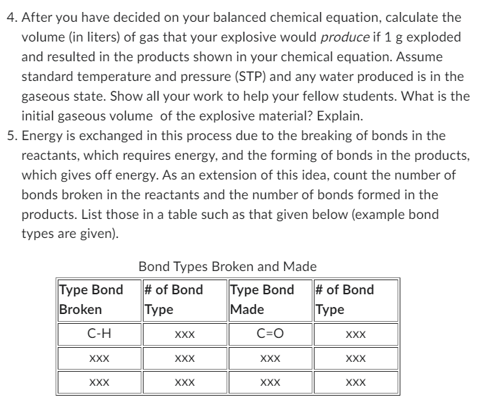 Solved 3. Chemical equation showing explosive behavior: | Chegg.com