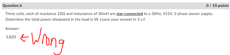 Solved Three coils, each of reactance 10Ω and inductance of | Chegg.com