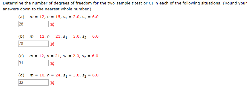 Solved Determine the number of degrees of freedom for | Chegg.com
