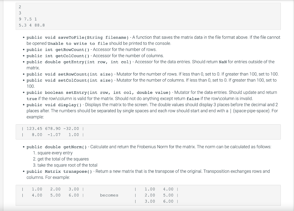 Solved In this project you will make a class to represent a | Chegg.com