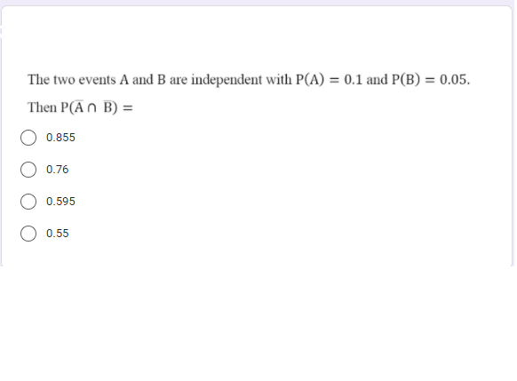 Solved The two events A and B are independent with P(A) = | Chegg.com