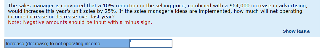 Solved Problem 2-23 (Algo) CVP Applications; Contribution | Chegg.com