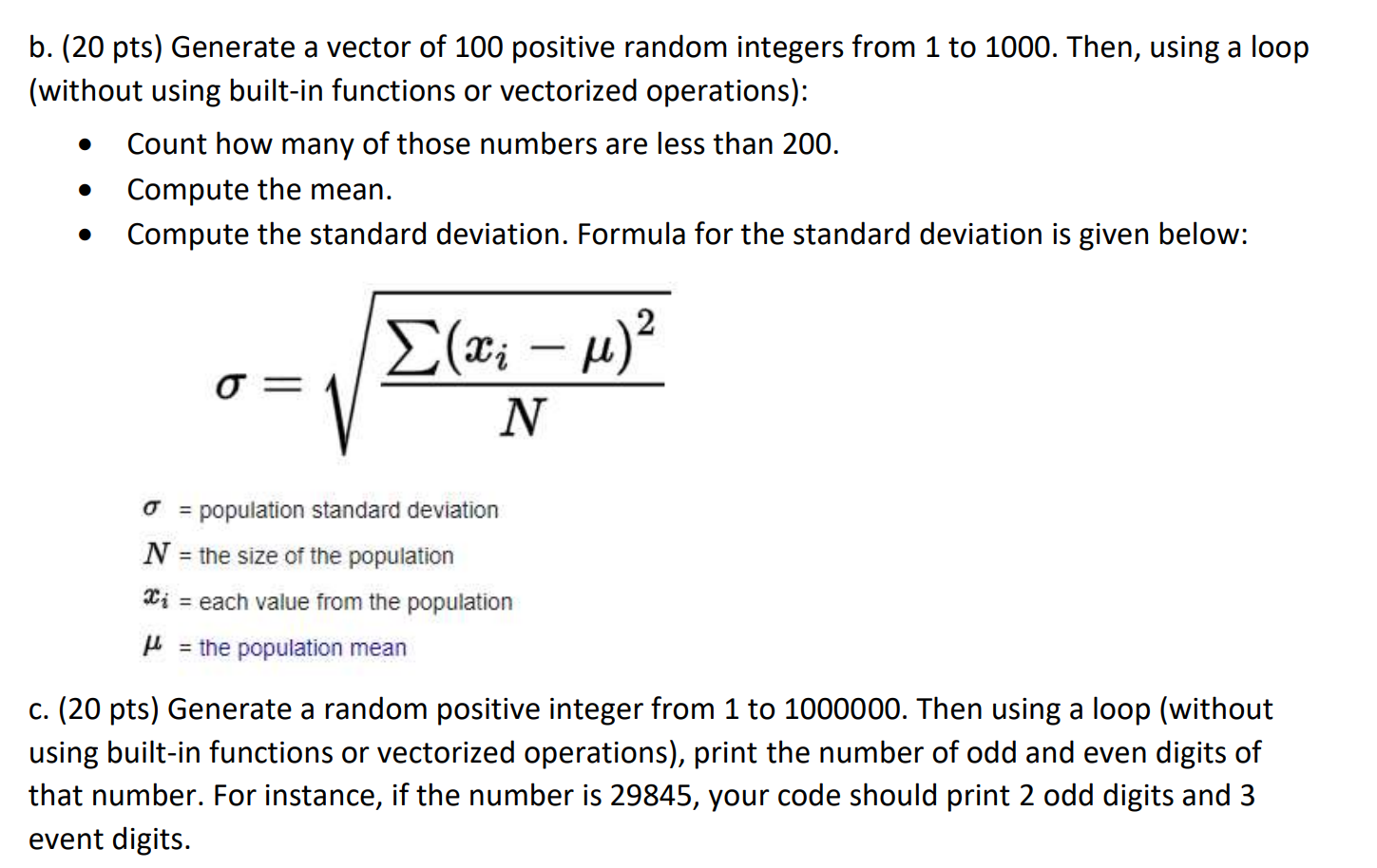 Solved c. (20 pts) Generate a random positive integer from 1 | Chegg.com