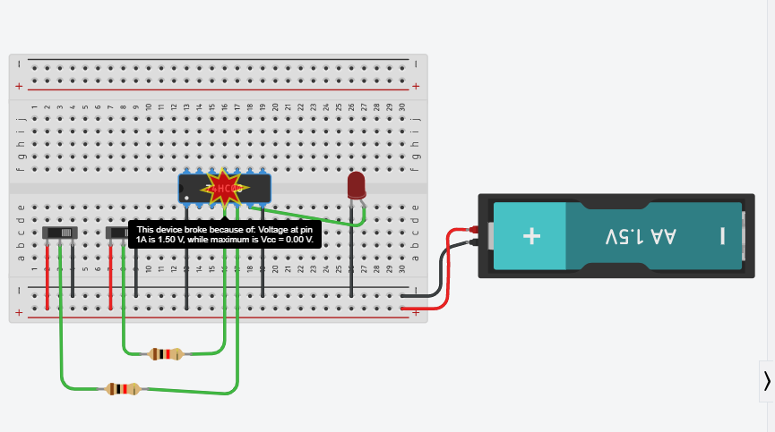 Solved I'm trying to set up a simple circuit in tinkercad. | Chegg.com