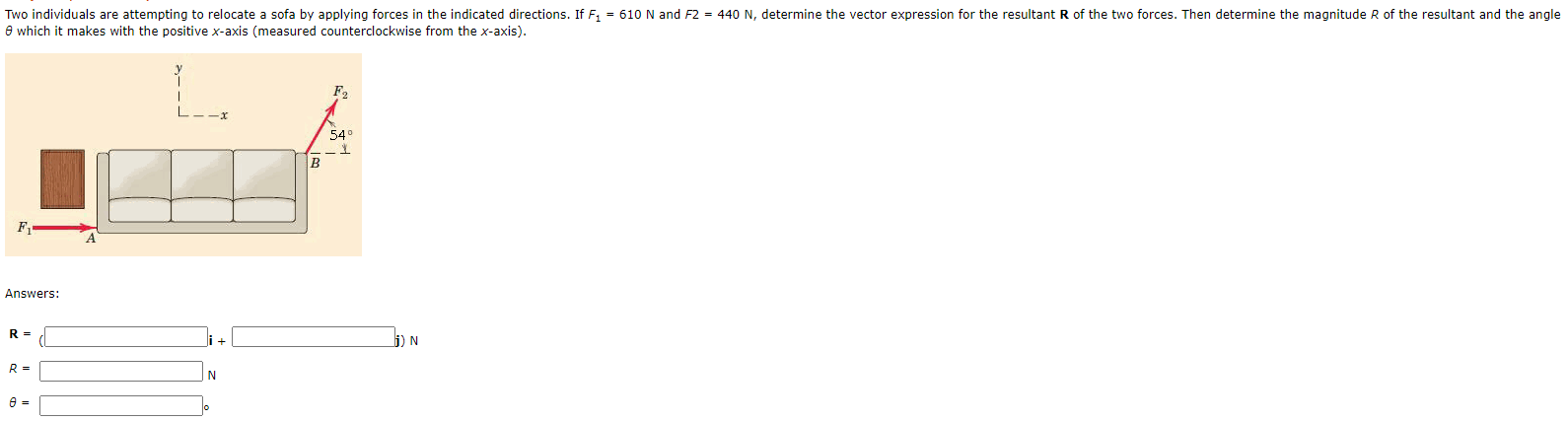 Solved Two individuals are attempting to relocate a sofa by | Chegg.com