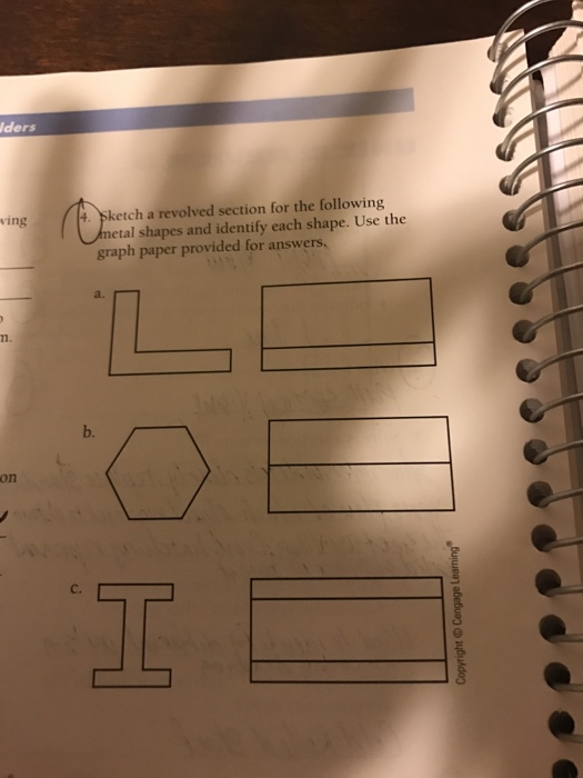 Solved Sketch a revolved section for the following metal | Chegg.com