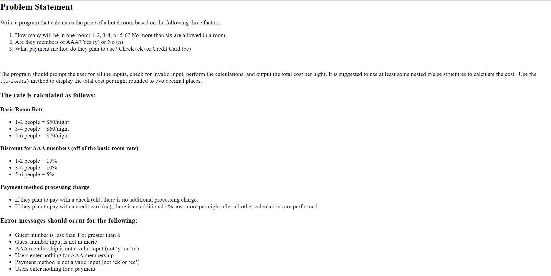 Solved I need some help with this project problem statement. | Chegg.com