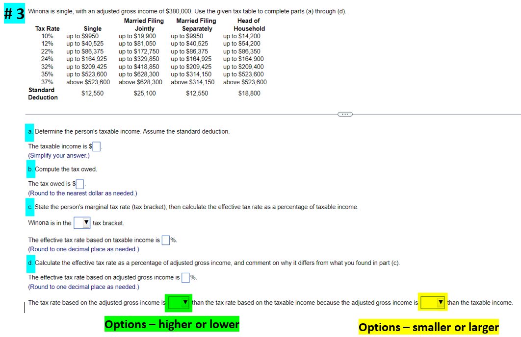 Solved Determine the person's taxable income. Assume the | Chegg.com