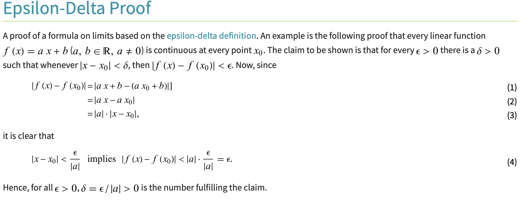 Solved Give an ϵ,δ proof for the following statements.52. | Chegg.com