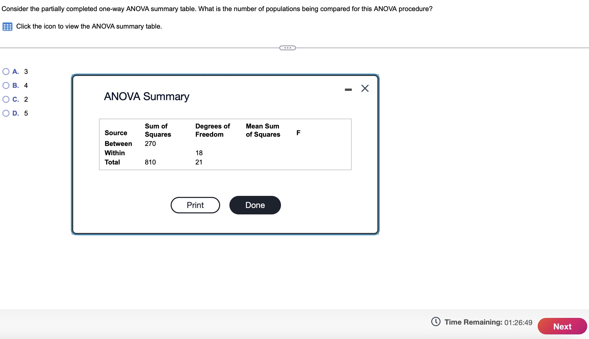 Solved Consider the partially completed one-way ANOVA | Chegg.com