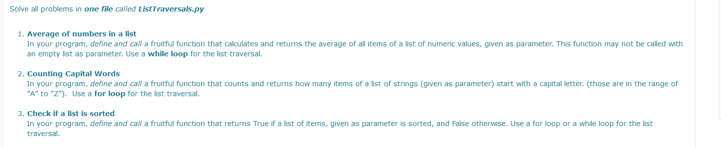 Solved Solve all problems in one file called | Chegg.com