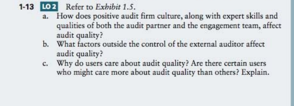 Solved 1-13 LO2 Refer to Exhibit 1.5. a. How does positive | Chegg.com