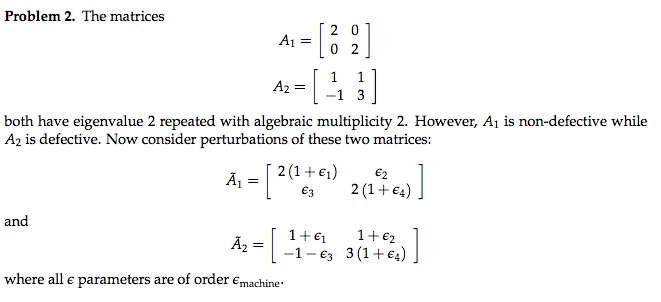Solved Problem 2. The matrices A2 = 4 3 both have eigenvalue | Chegg.com