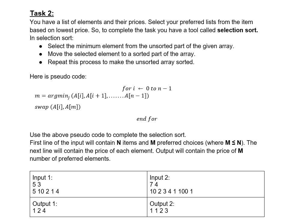 Solved use the following pseudo code to complete the | Chegg.com