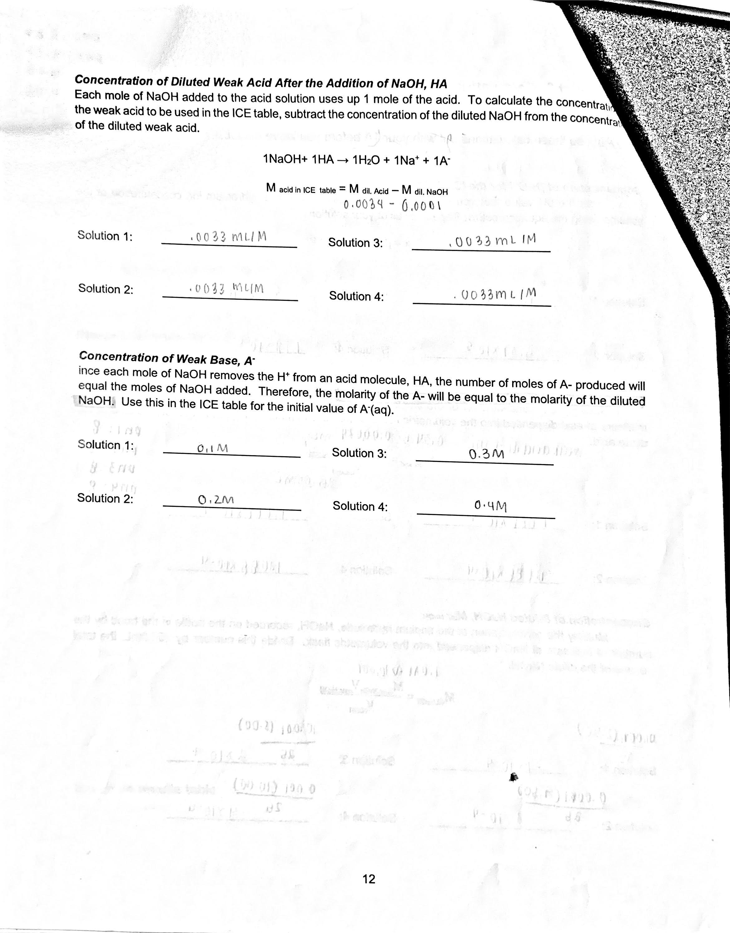 Solved periment 3: Experimental Procedures and Data Sheet | Chegg.com