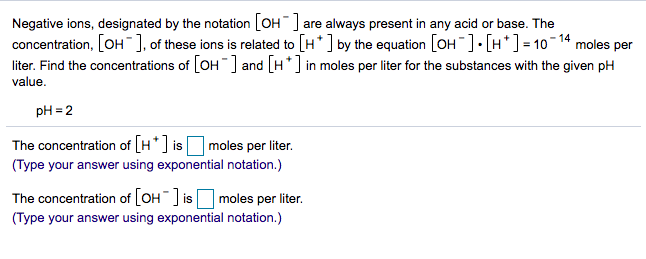 Solved Negative ions, designated by the notation [OH") are | Chegg.com