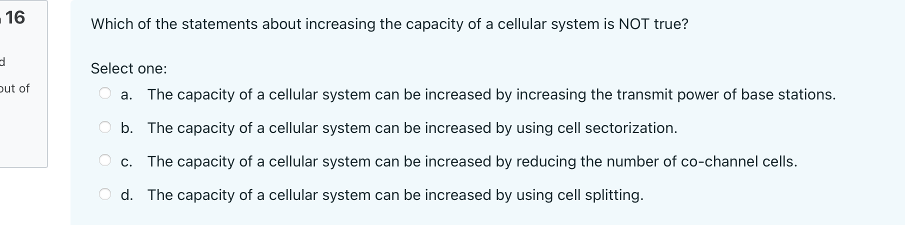 Solved - 16 Which of the statements about increasing the | Chegg.com