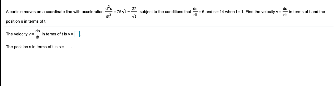 Solved A particle moves on a coordinate line with | Chegg.com