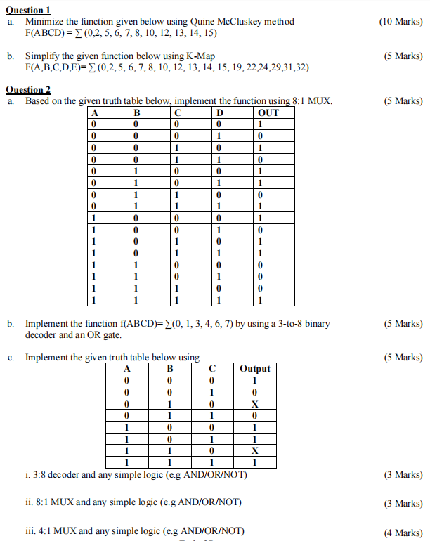 Solved COMBINATIONAL & SEQUENTIAL LOGIC, urgent | Chegg.com