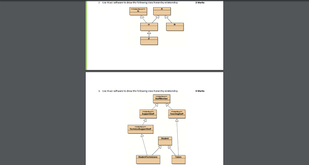 2. Use B uel software to draw the following class h | Chegg.com